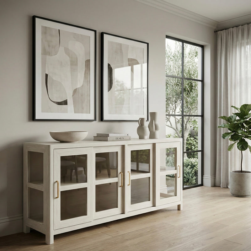Ephraim Glass Door Buffet – The Outlet Homewares & Furniture