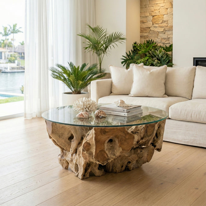 Teak Root Round Coffee Table – The Outlet Homewares & Furniture